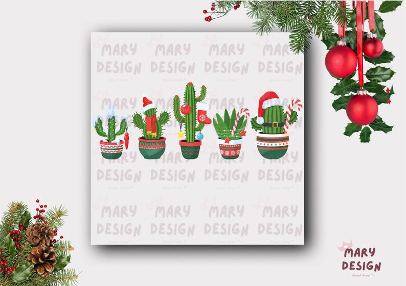 Christmas Cactus Png, Christmas Plant Svg, Christmas Cactus SVG ...