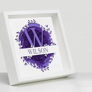 3D Split Monogram A-Z Shadow Box SVG, Customizable Alphabet Family Name ...