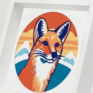 3D Colorful Fox Shadow Box SVG, Multilayered Vibrant Paper Cut - Etsy