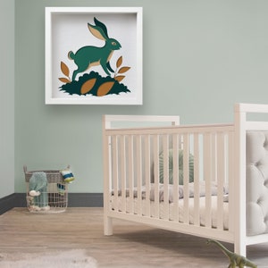 Multi-layered Rabbit SVG, Forest Rabbit Shadow Box - Etsy