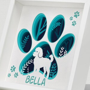 3D Cavapoo Dog Paw Shadow Box SVG, Cavoodle Layered Laser Cut - Etsy