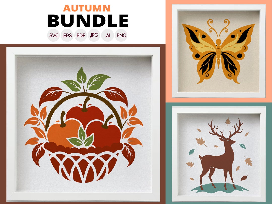 Autumn Bundle SVG, Multi-layered Fall Shadow Box Collection - Etsy