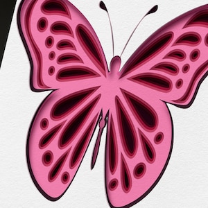 3D Butterfly Shadow Box SVG, Multi - Layered Paper Cut - Etsy