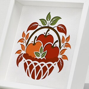 Multi-layered Fruit Basket SVG, Autumn Harvest Shadow Box - Etsy