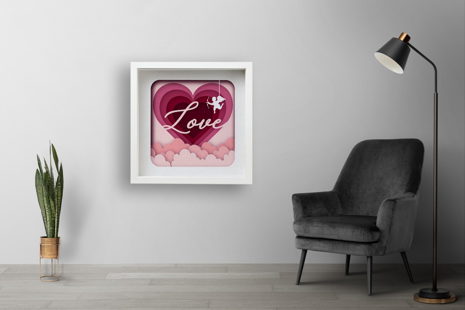 3D Love Shadow Box SVG Bundle Personalized Valentine's - Etsy