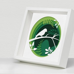 3D Bird Shadow Box SVG, Layered Mandala for Laser Cut - Etsy