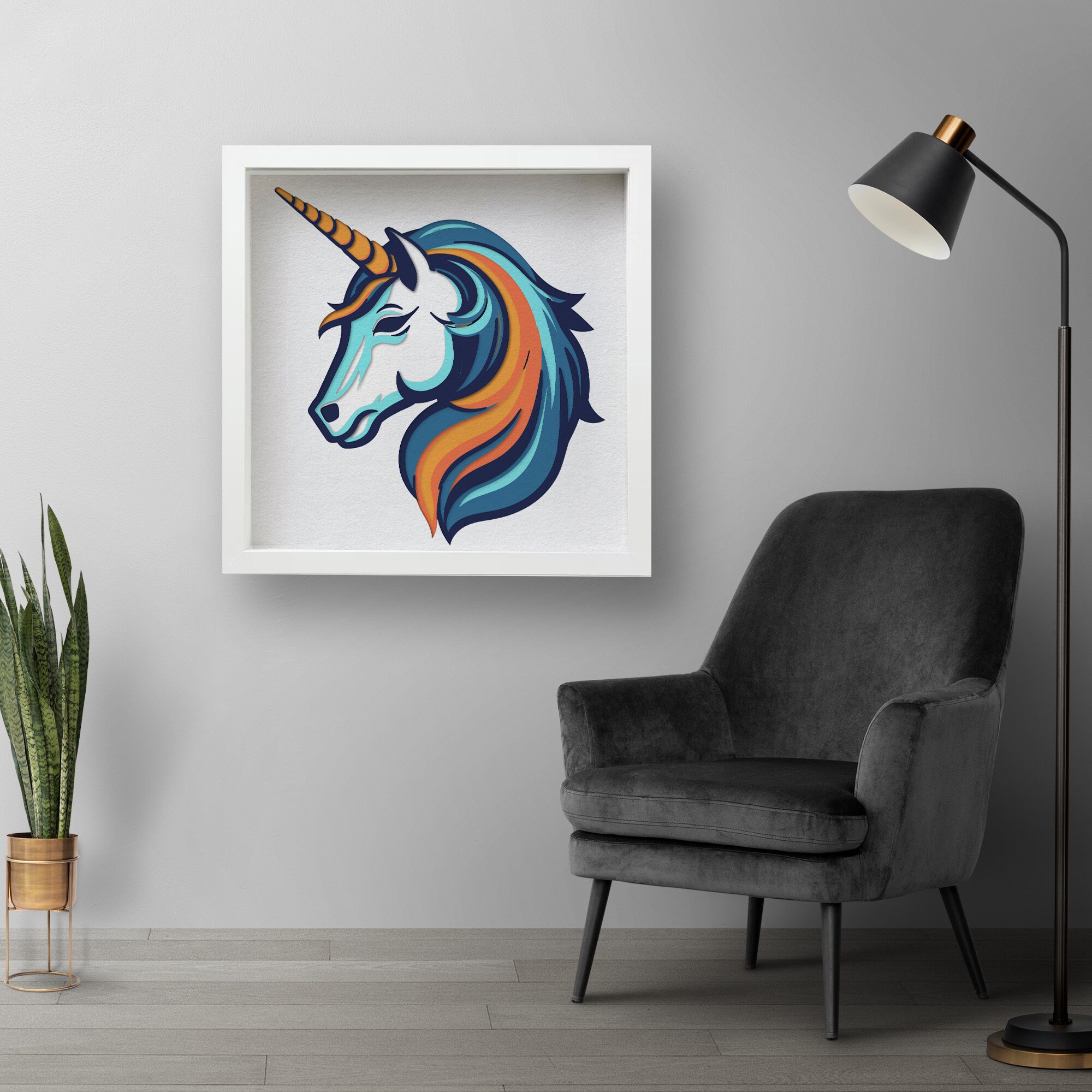 3D Colorful Unicorn Shadow Box SVG Multi Layered Laser Cut - Etsy