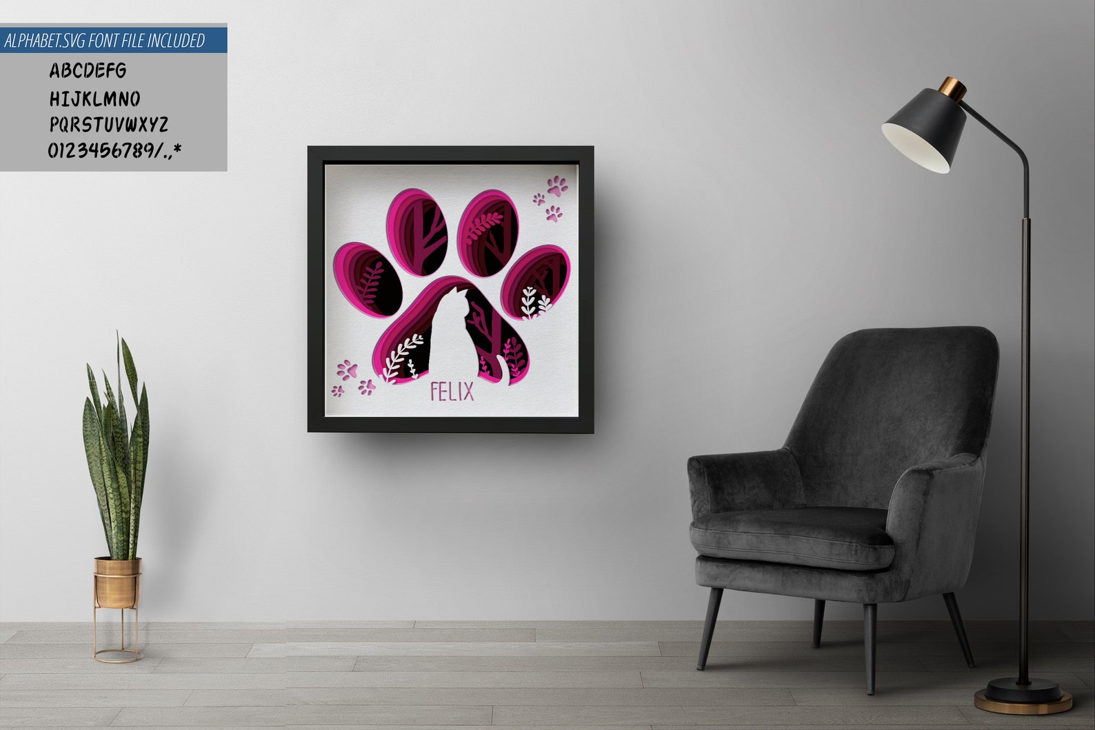 3D Cat Paw Shadow Box SVG, Multi - Layered Laser Cut Files - Etsy