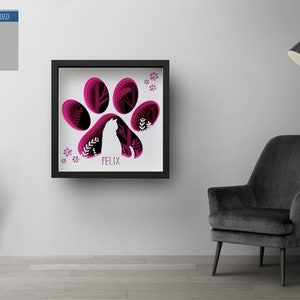 3D Cat Paw Shadow Box SVG, Multi - Layered Laser Cut Files - Etsy