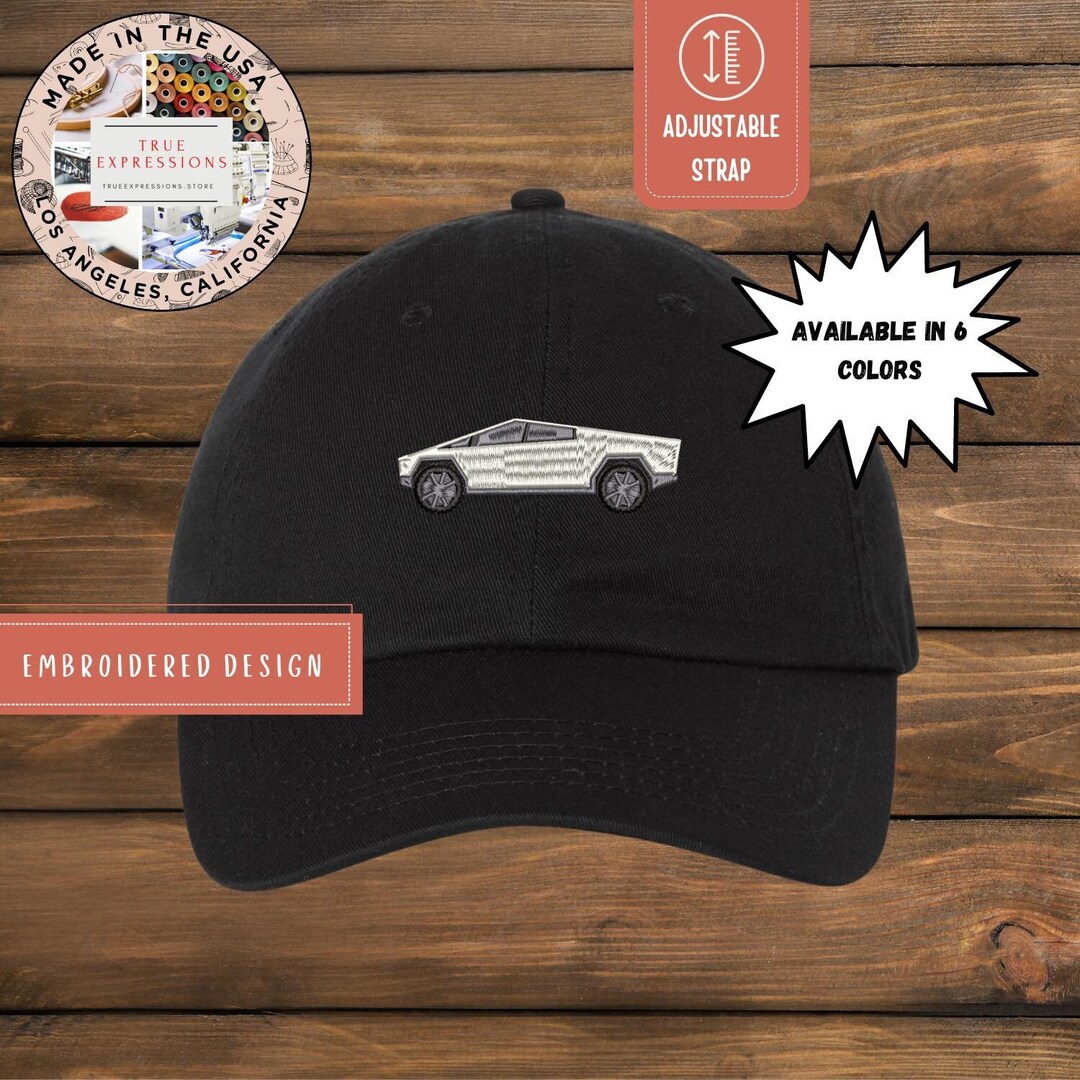 Tesla Cybertruck Embroidered Dad Hat Unisex Adjustable Strap Tesla by ...
