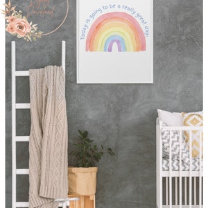 Set of 2 Rainbow Kids Affirmation Wall Art, Kids Room Decor, Positive ...