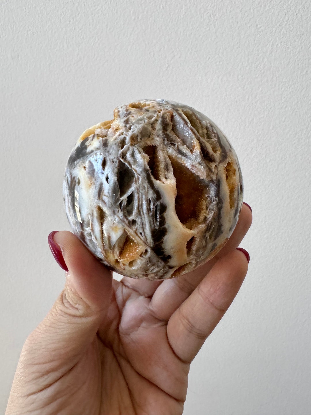 Natural Sphalerite Geode Sphere, Sphalerite Sphere, Crystal Healing ...