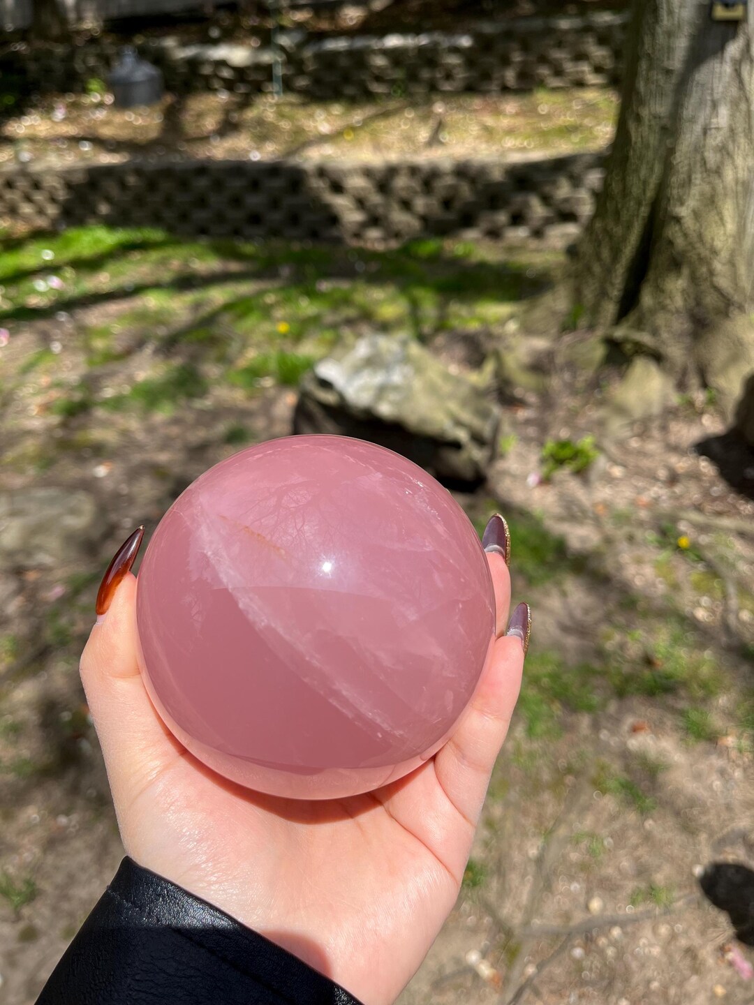 Madagascar Pink Quartz Sphere, Rose Quartz, Natural Crystal N36 - Etsy