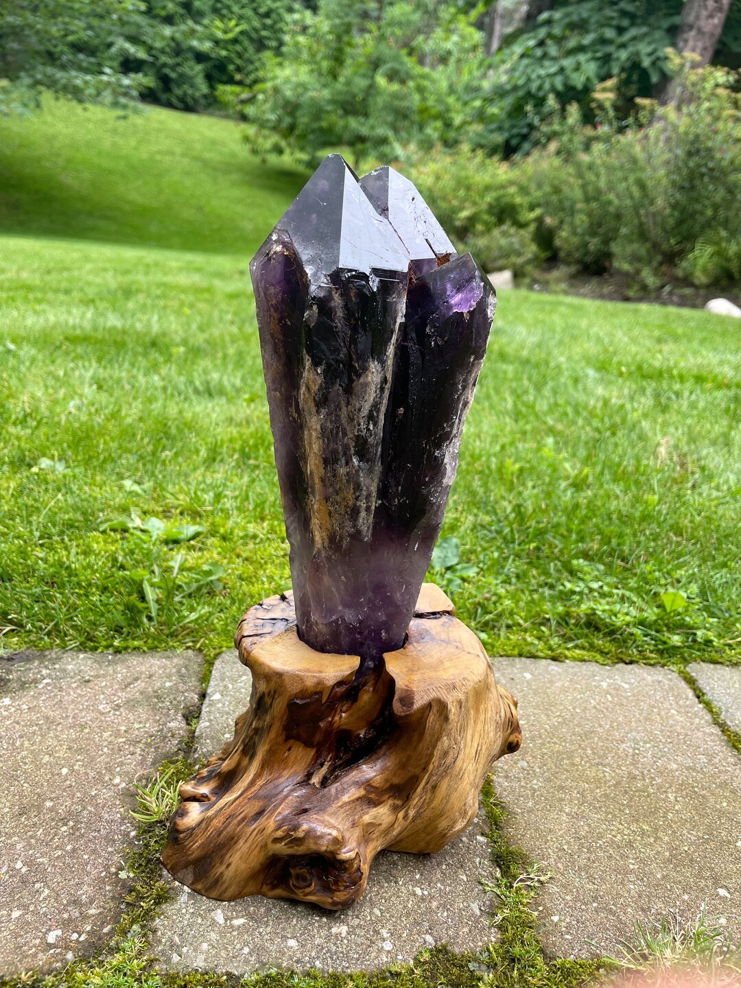 Three Point Natural Amethyst Scepter, Amethyst Root Gem, Crystal ...