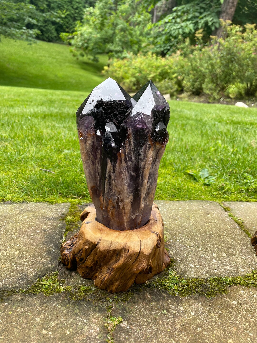 Double Point Natural Amethyst Scepter, Amethyst Root Gem, Crystal ...