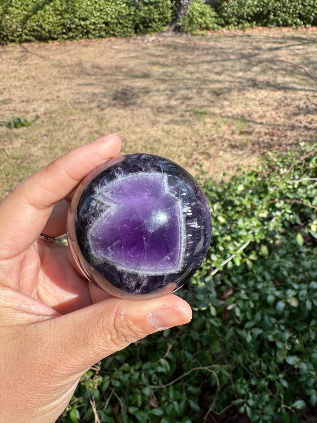 Dream Amethyst Sphere, Special Pattern Amethyst Sphere, Chevron ...
