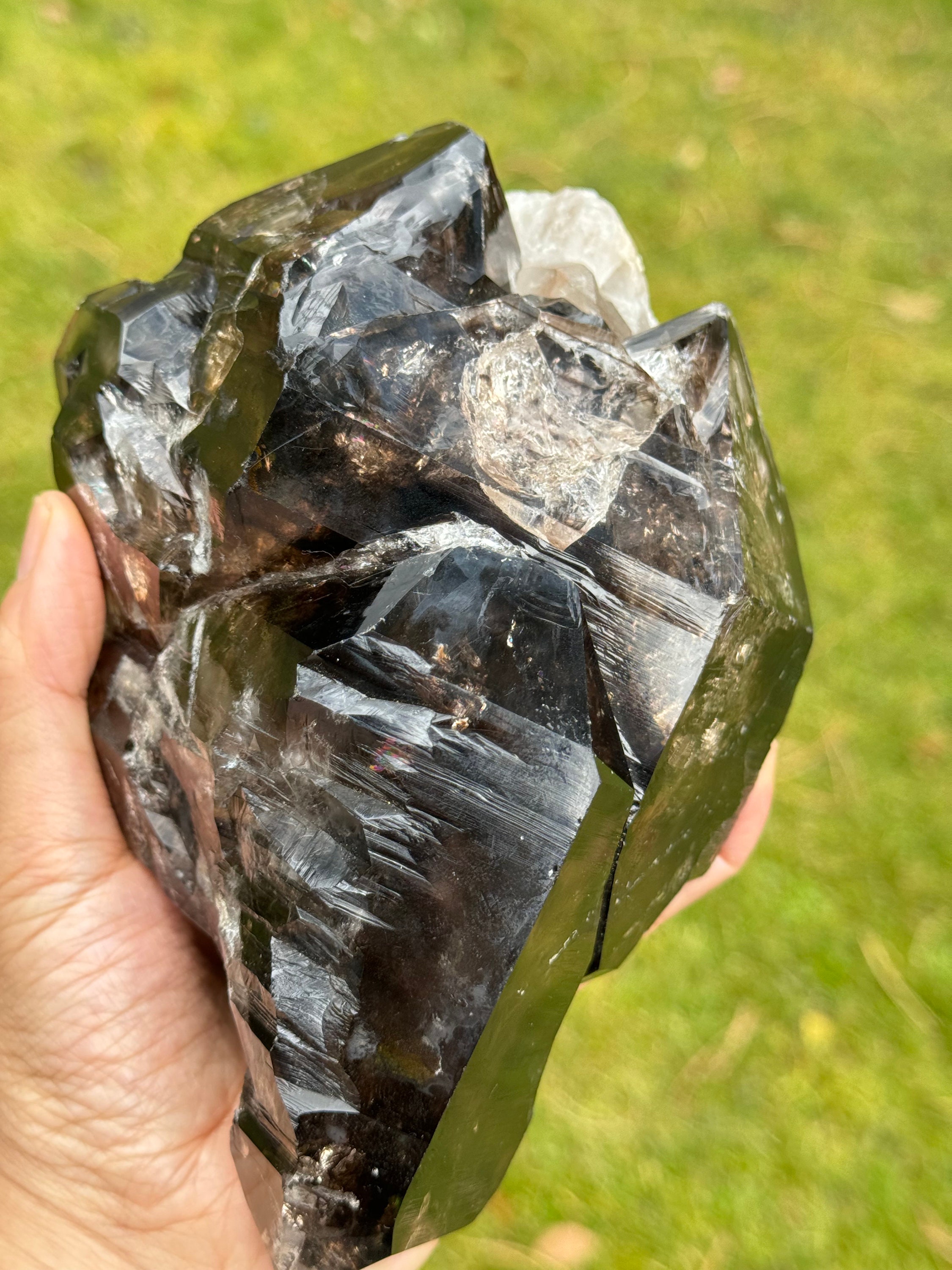 1.7KG Brazilian Skeleton Black Quartz, Skeleton Quartz, Healing Quartz ...