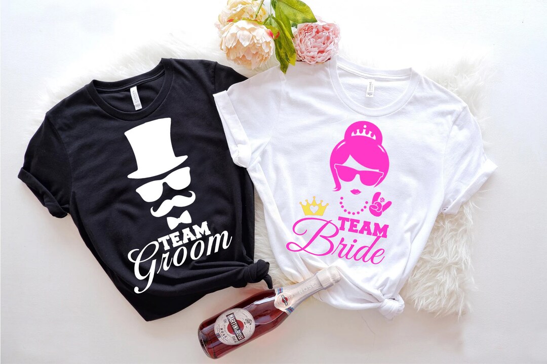 Custom Team Bride T-shirt, Team Groom T-shirt, Wedding T-shirt ...
