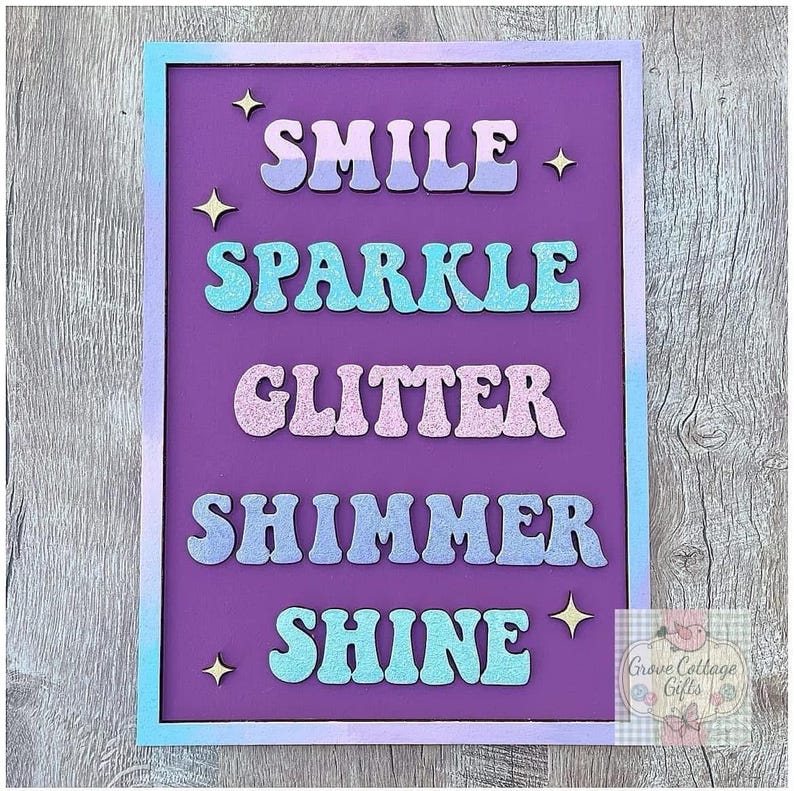 Glitter Shimmer Shine Sign - Etsy