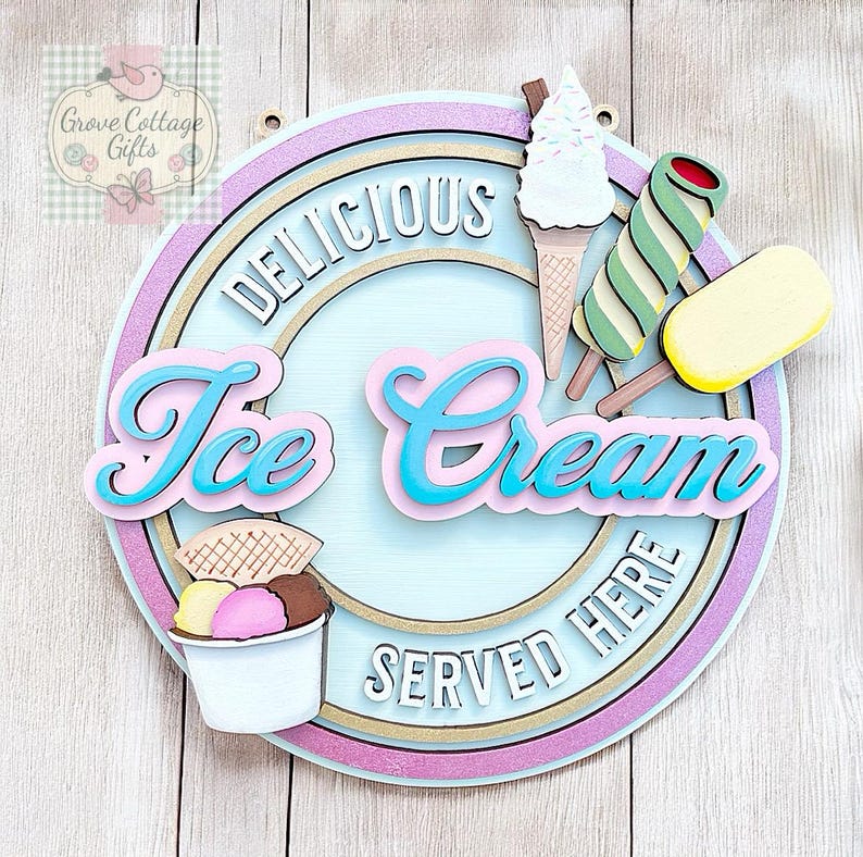 Ice Cream Sign - Etsy
