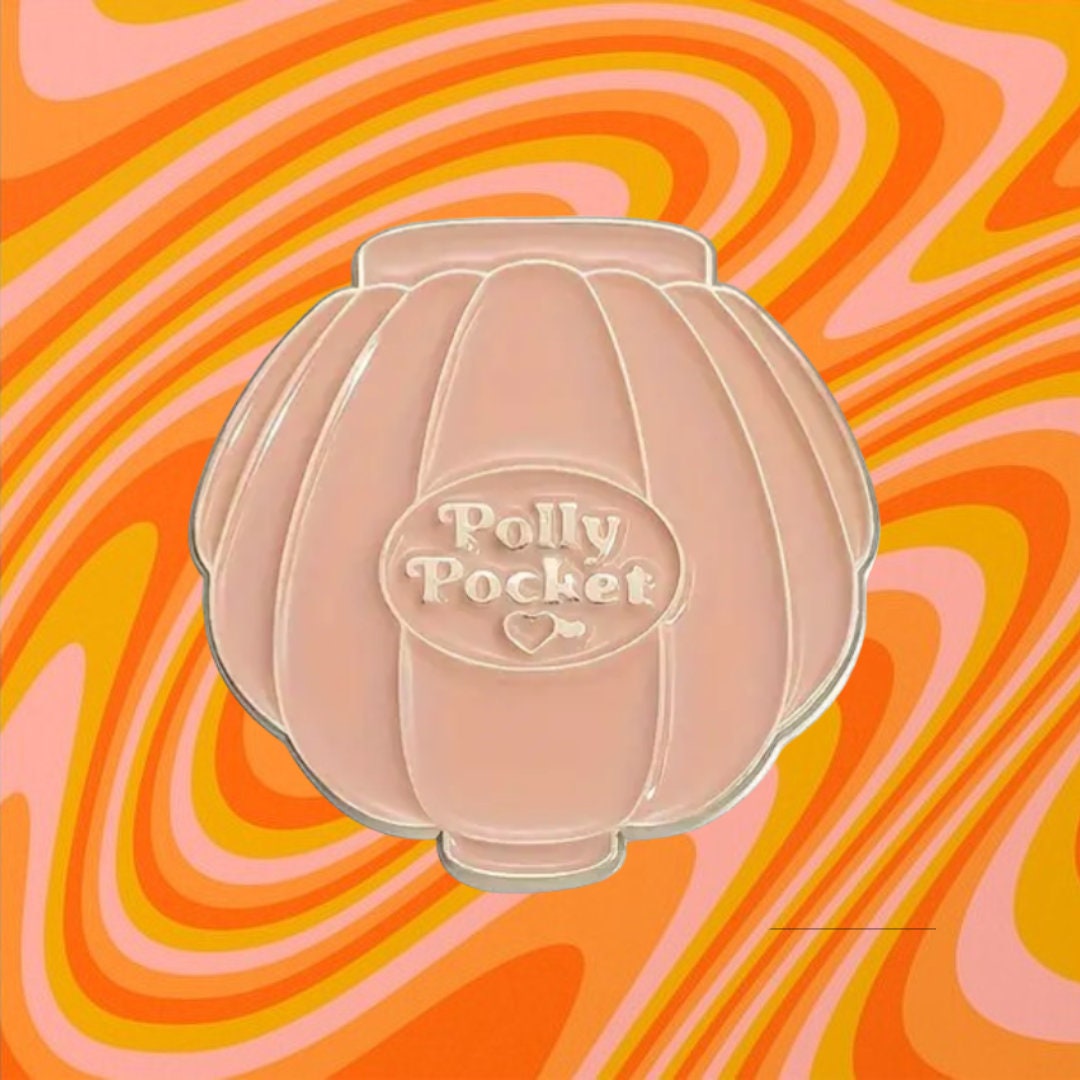 Peach Clamshell Polly Pocket Enamel Pin 90's, Nostalgic Toys - Etsy