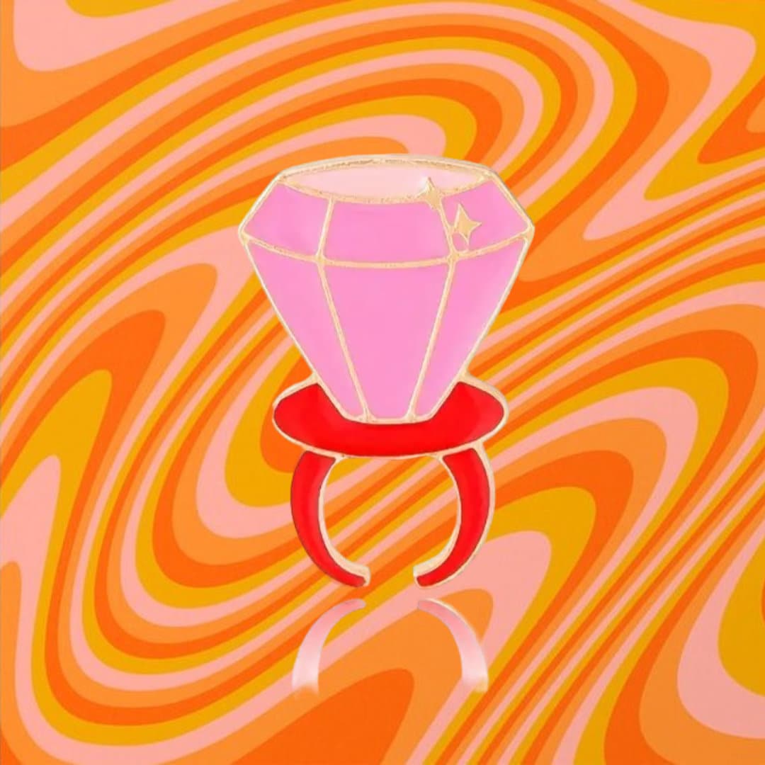 Hot Pink Ring Pop Enamel Pin 90's, Nostalgic Candy - Etsy