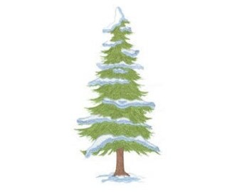 Evergreen Tree Machine Embroidery Design - Etsy