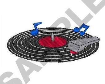 Record Player Embroidery Design. Machine Embroidery Design. Phonograph ...