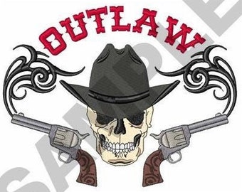 Bandit Outlaw Machine Embroidery Design - Etsy