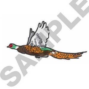 Pheasant Flying - Machine Embroidery Design - Etsy