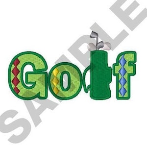 Golf - Machine Embroidery Design - Etsy