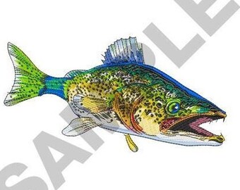 Walleye Machine Embroidery Design - Etsy