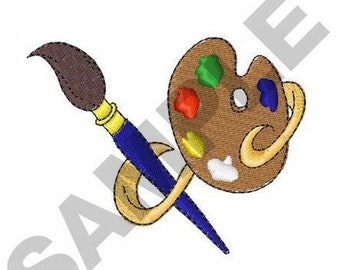 Artist Palette Machine Embroidery Design, Paint Palette Embroidery ...