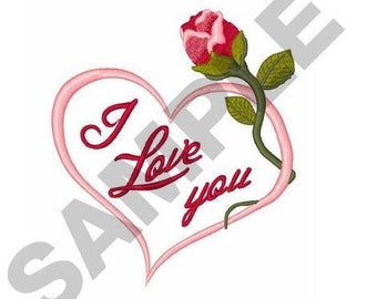 I Love You Machine Embroidery Design, Embroidery Designs, Machine ...