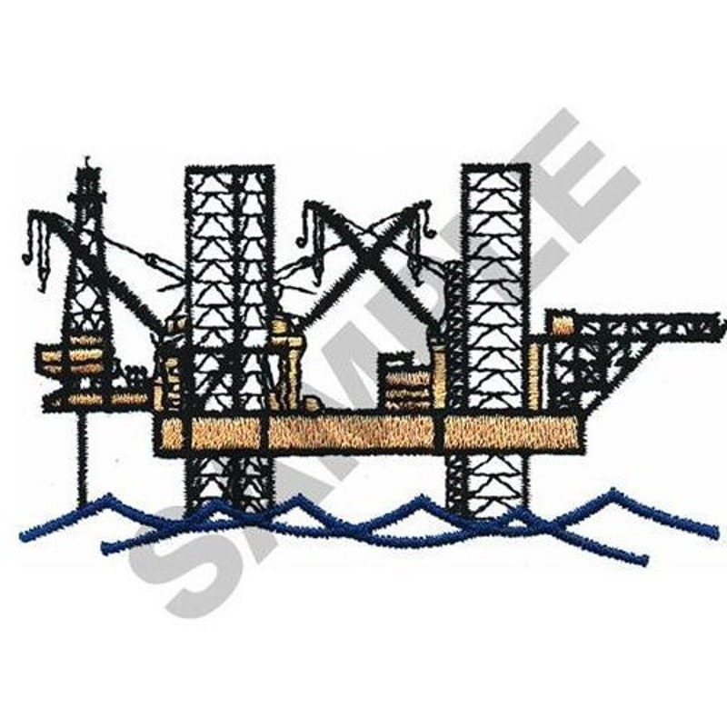 Oil Rig Embroidery - Etsy