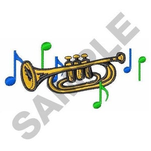 Trumpet - Machine Embroidery Design - Etsy