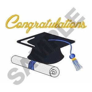Congratulations Graduate Machine Embroidery Design - Etsy