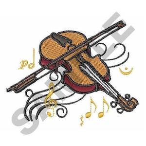 Violin and Music - Machine Embroidery Design - Etsy