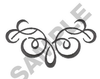 Sophisticated Scroll Machine Embroidery Design, Scroll Ornament ...