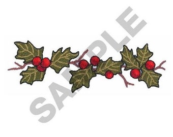 Holly Machine Embroidery Design - Etsy