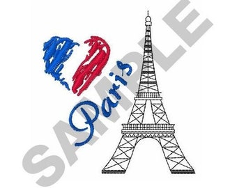 Paris Embroidery Design. Eiffel Tower Embroidery Design. Machine ...