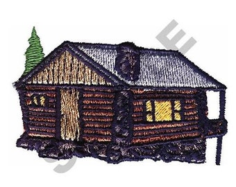 Log Cabin Machine Embroidery Design - Etsy