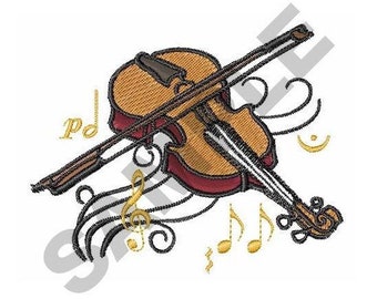 Violin and Music Machine Embroidery Design - Etsy