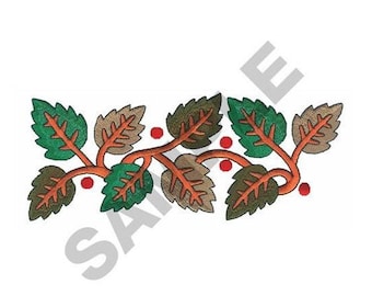 Leaf Border Machine Embroidery Design - Etsy