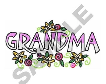 Grandma Stick Figure Machine Embroidery Design - Etsy