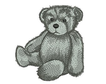 Teddy Bear Machine Embroidery Design - Etsy