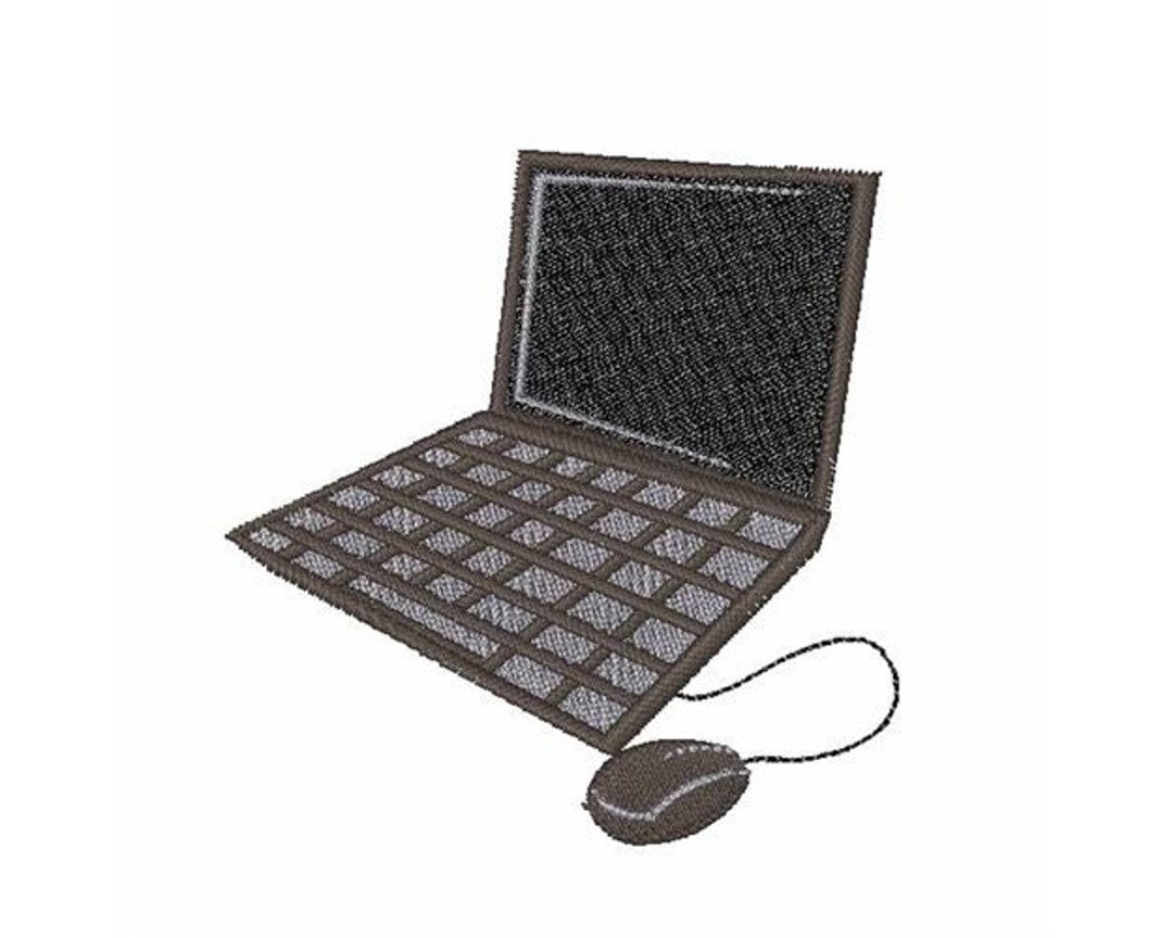 Laptop Computer - Machine Embroidery Design - Etsy