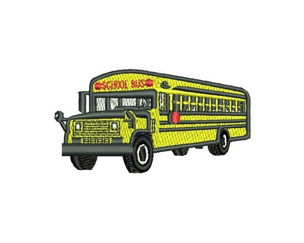 School Bus Machine Embroidery Design - Etsy