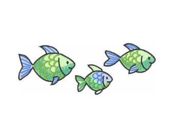 Fish Outline Machine Embroidery Design - Etsy