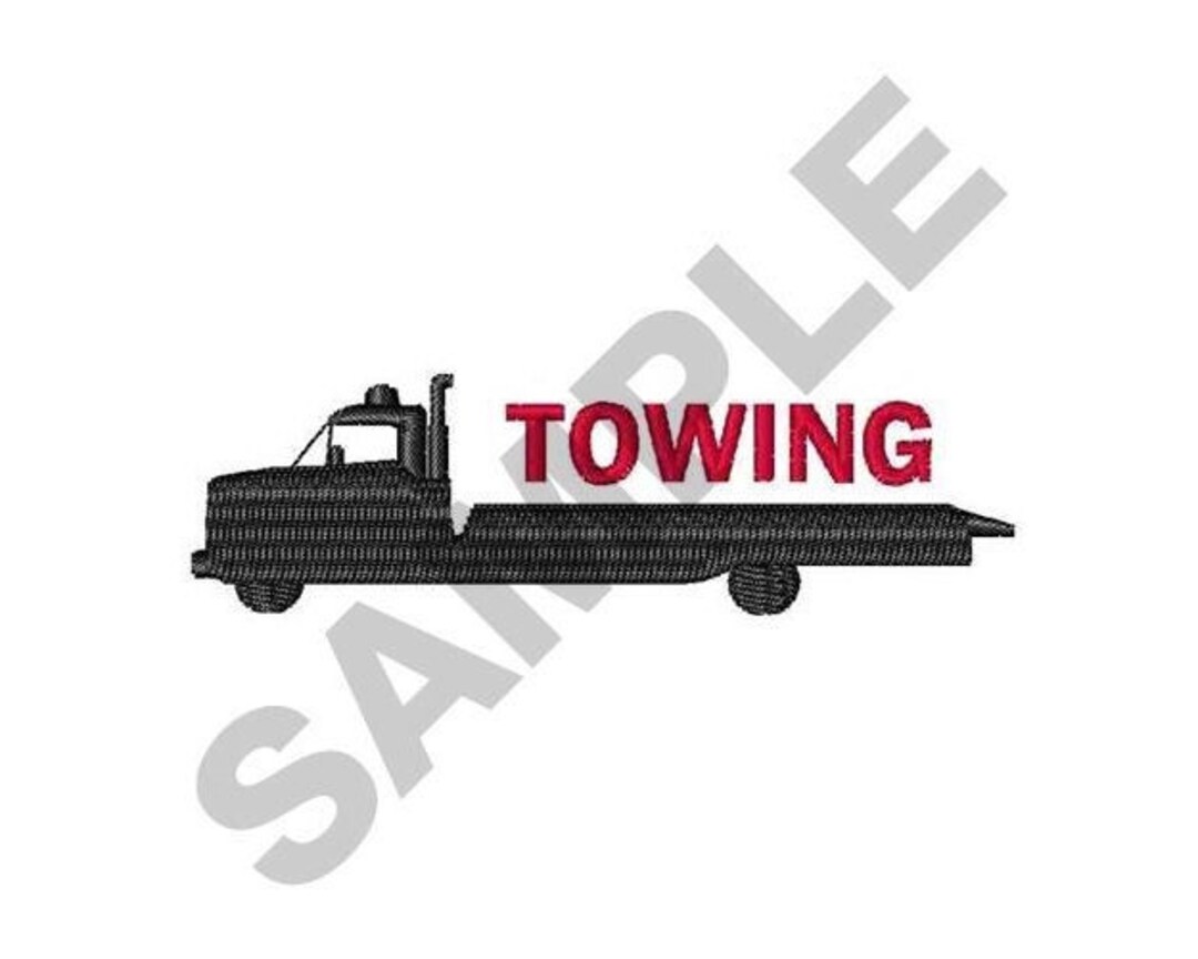 Flatbed Towing Machine Embroidery Design - Etsy